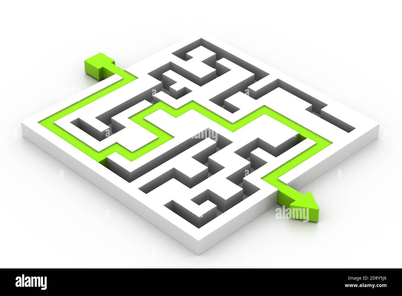 Maze puzzle solved Stock Photo - Alamy Maze puzzle solved Stock Photo - Alamy