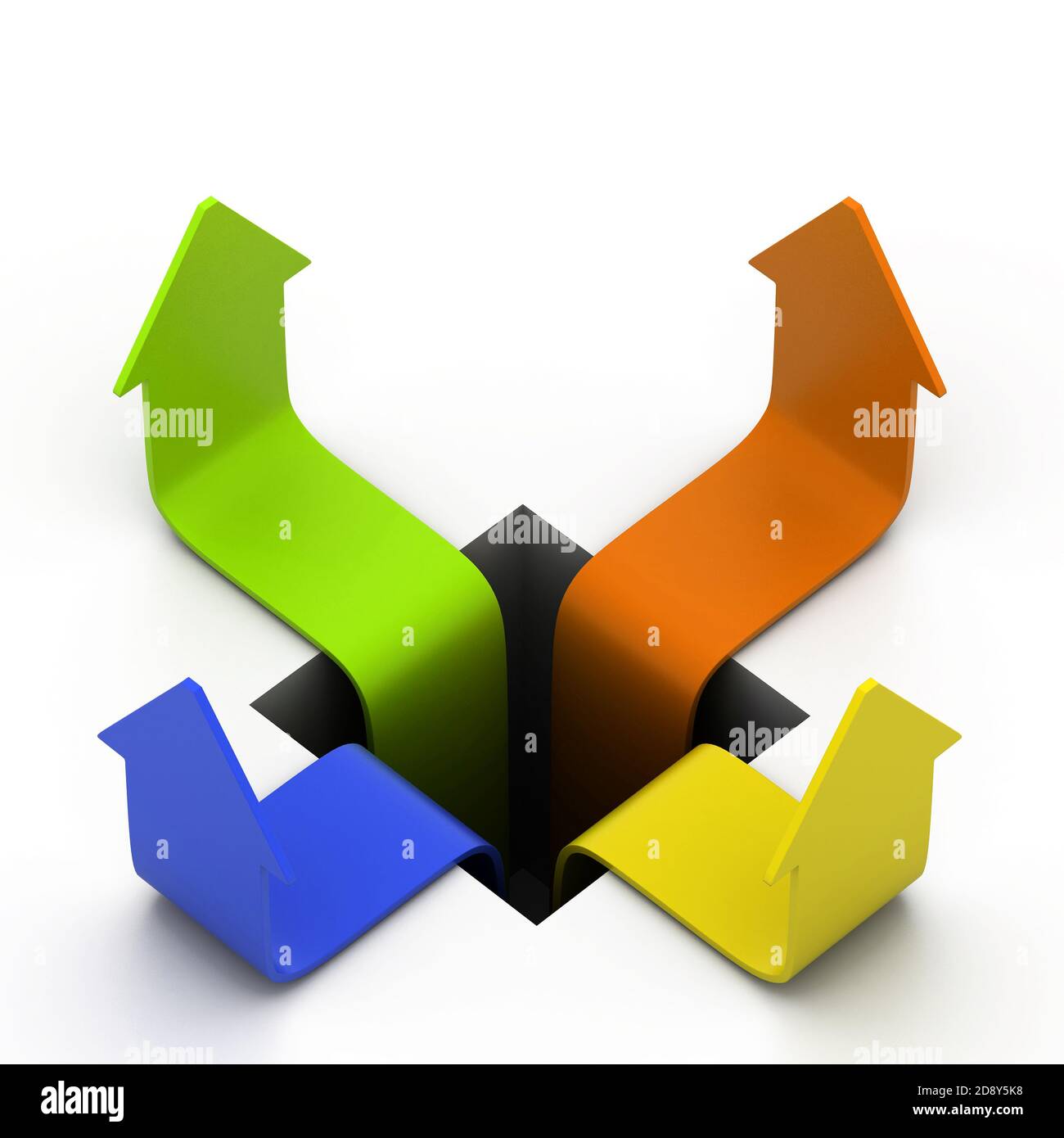 3d arrow up vertical hi-res stock photography and images - Alamy