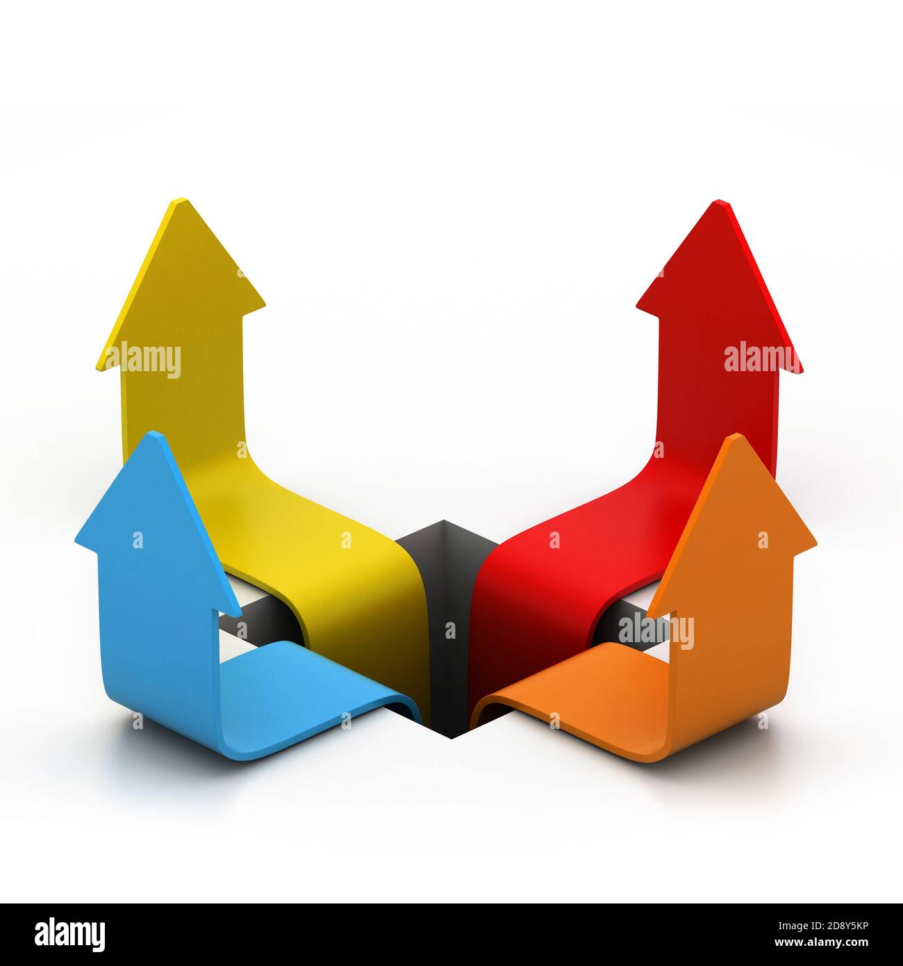 3d arrow up vertical hi-res stock photography and images - Alamy