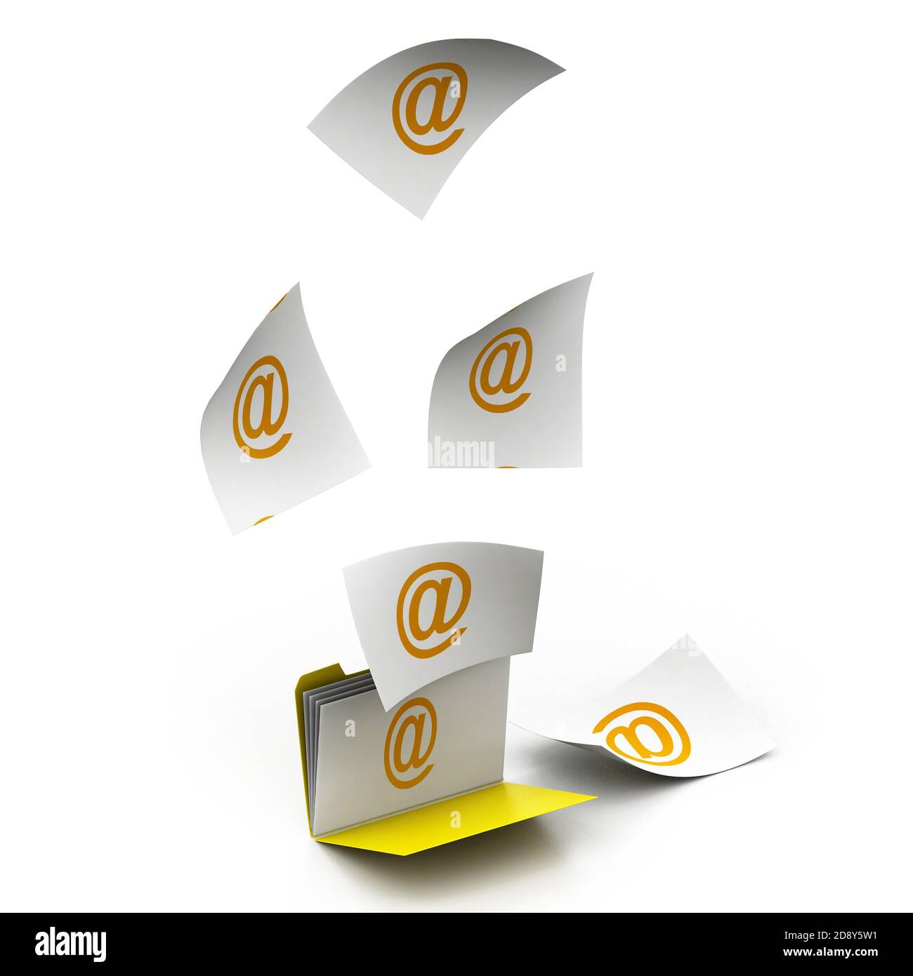 Folder with E-mail Concept Stock Photo - Alamy