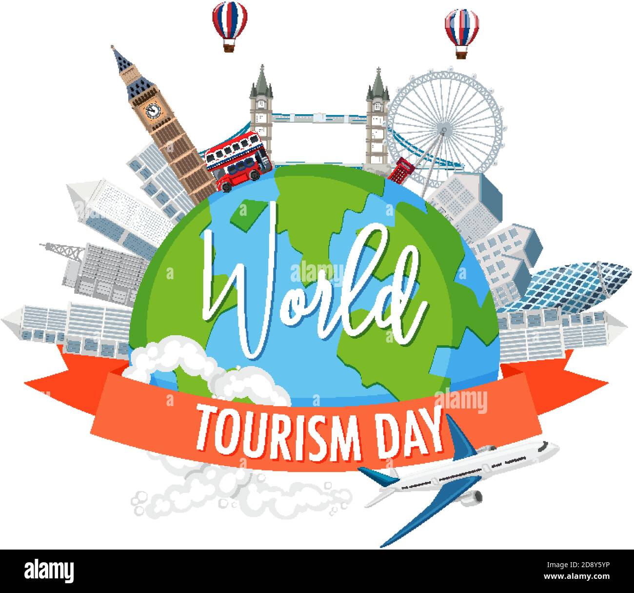 World tourism day symbol illustration Stock Vector Image & Art - Alamy