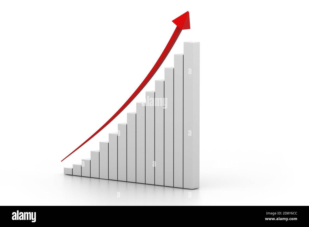Business graph in white background Stock Photo - Alamy