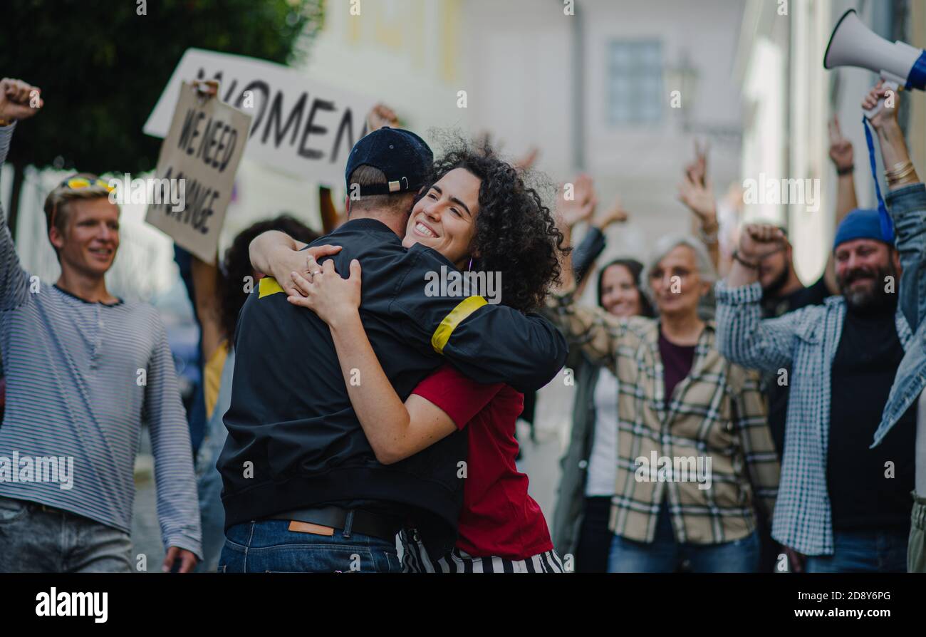 Police stopping group people hi-res stock photography and images - Alamy