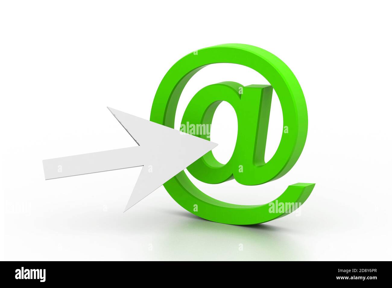 Arrow at email symbol Stock Photo - Alamy