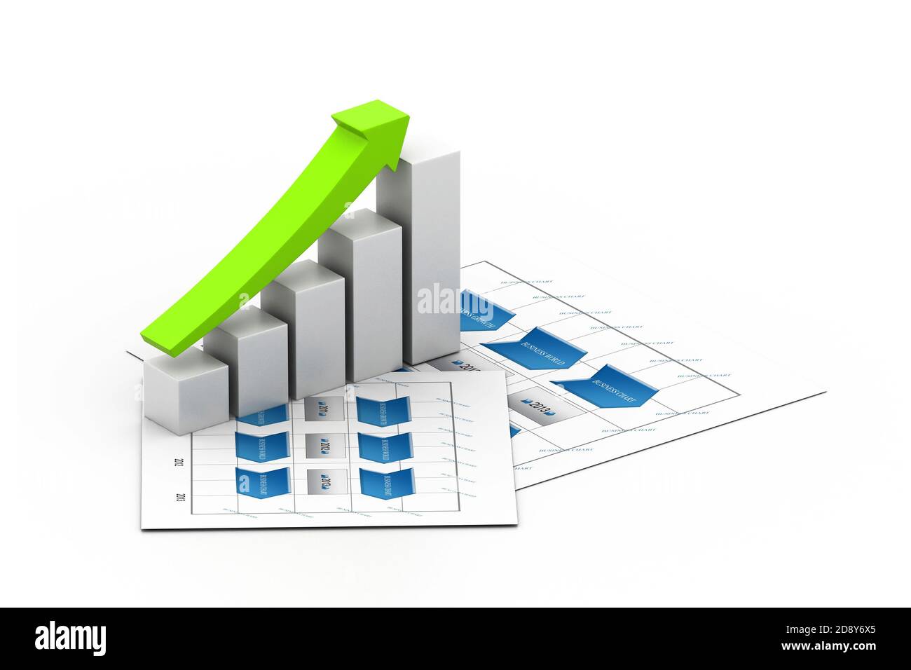 Business graph with chart Stock Photo - Alamy