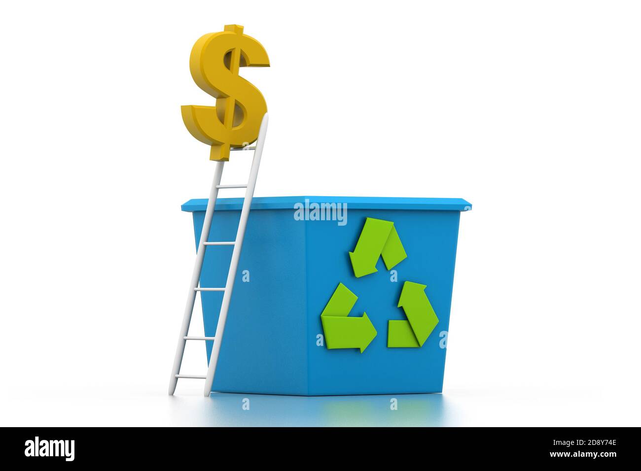 Recycling dollar symbol Stock Photo - Alamy