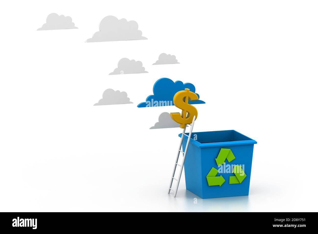 Recycling dollar symbol Stock Photo - Alamy