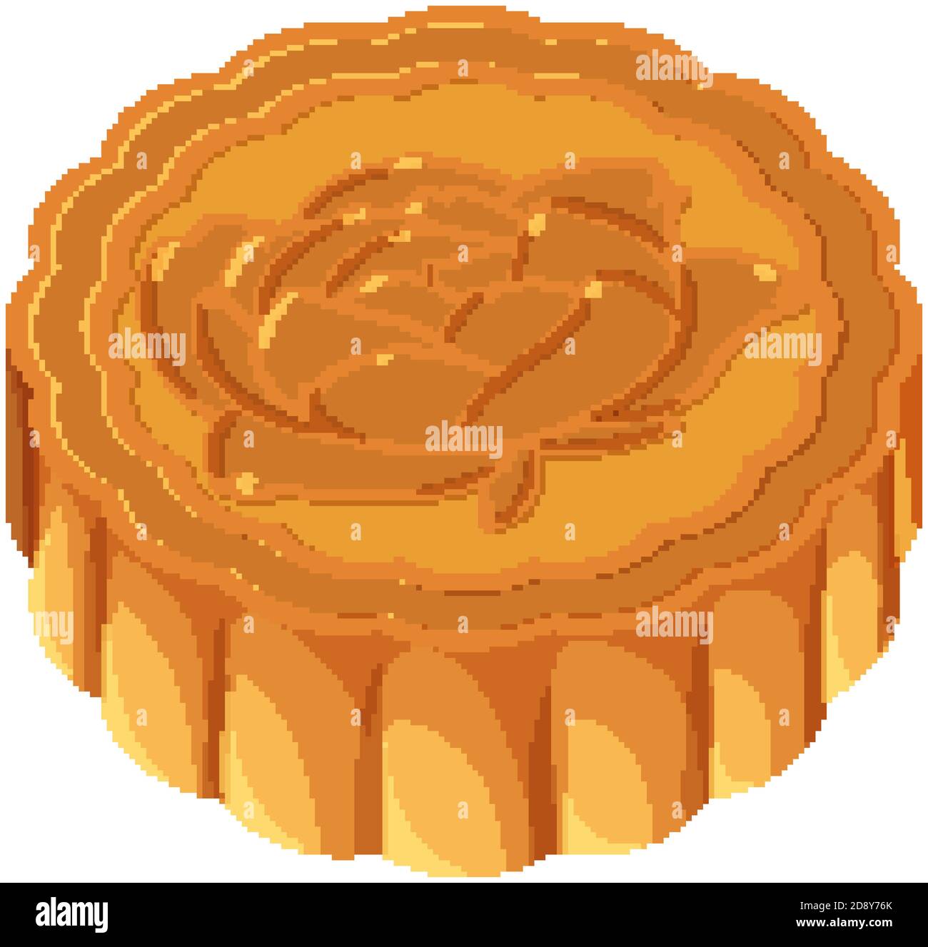 Isolated mooncake on white background illustration Stock Vector Image ...