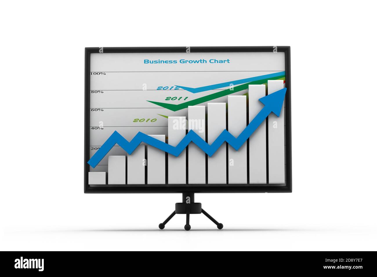 Business graph in monitor Stock Photo - Alamy