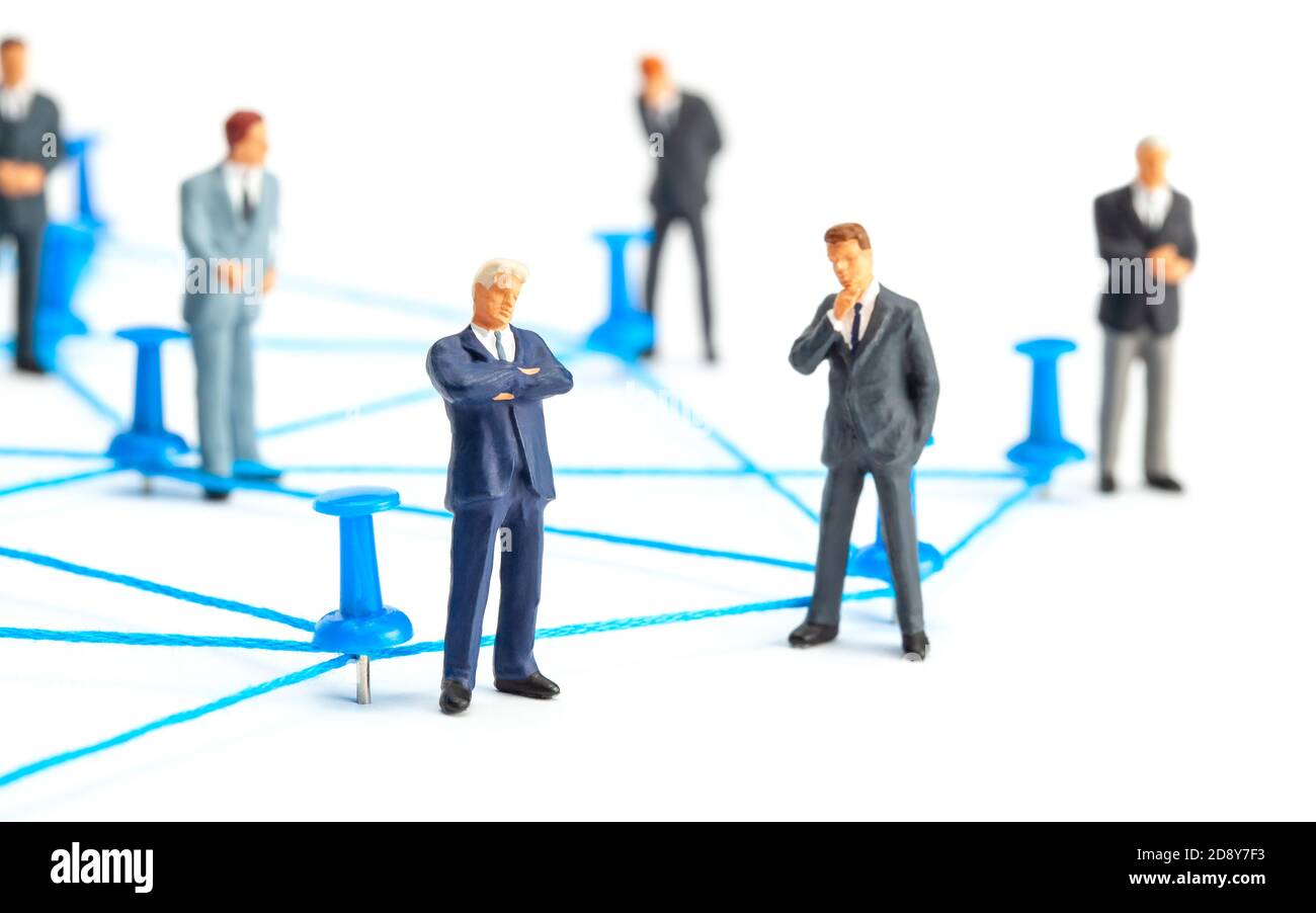 Business connection. Communication between businessmen. Network of ...