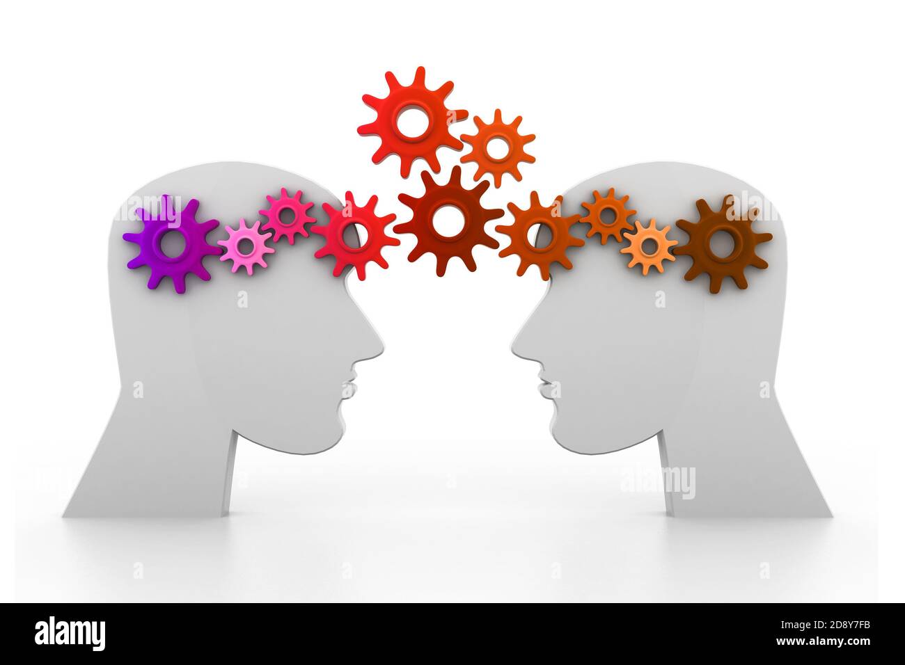 Human brain cogs Cut Out Stock Images & Pictures - Alamy