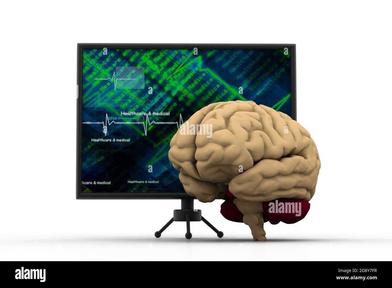 brain with business strategy board.( brainstorming concept Stock Photo ...