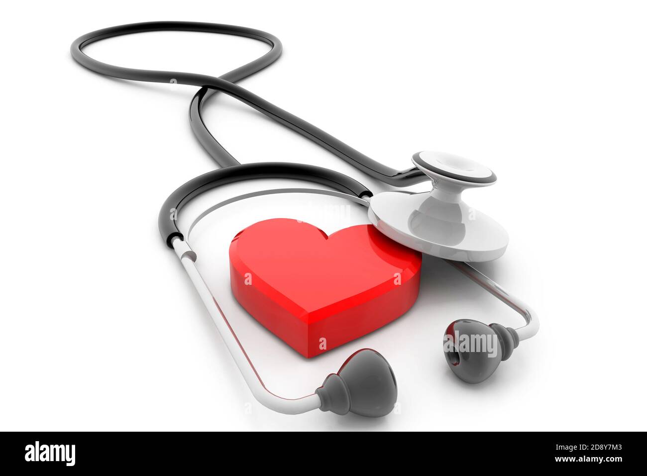 heart and stethoscope Stock Photo - Alamy