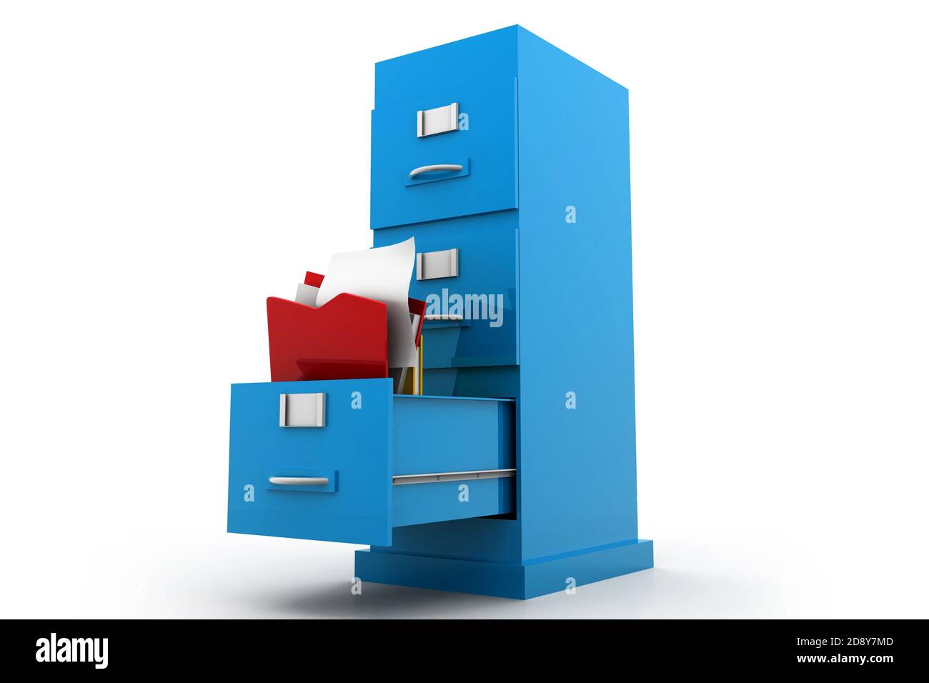 Documents flying into filing cabinet Stock Photo - Alamy