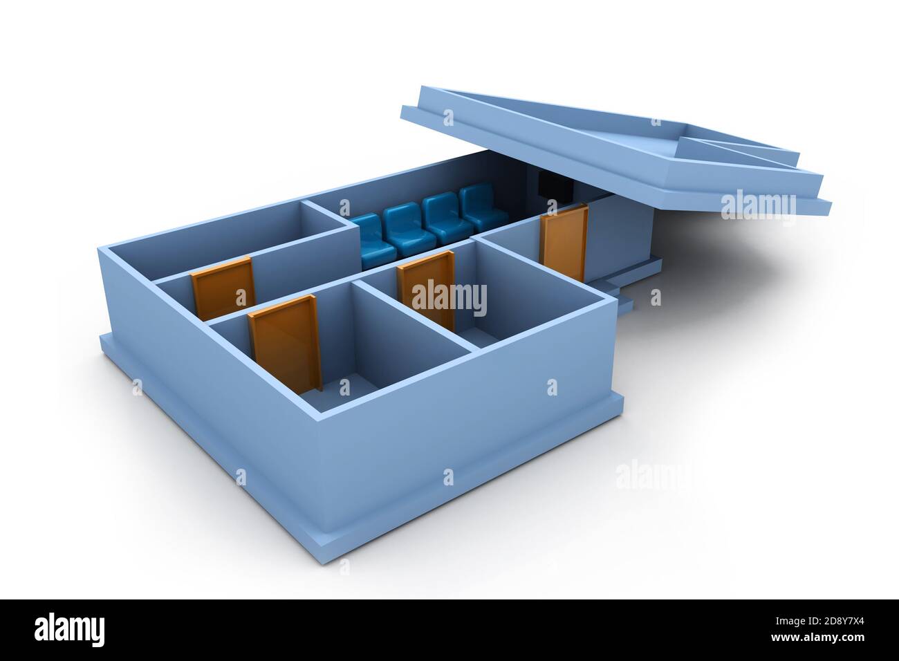 3d floor plan of house Cut Out Stock Images & Pictures - Alamy