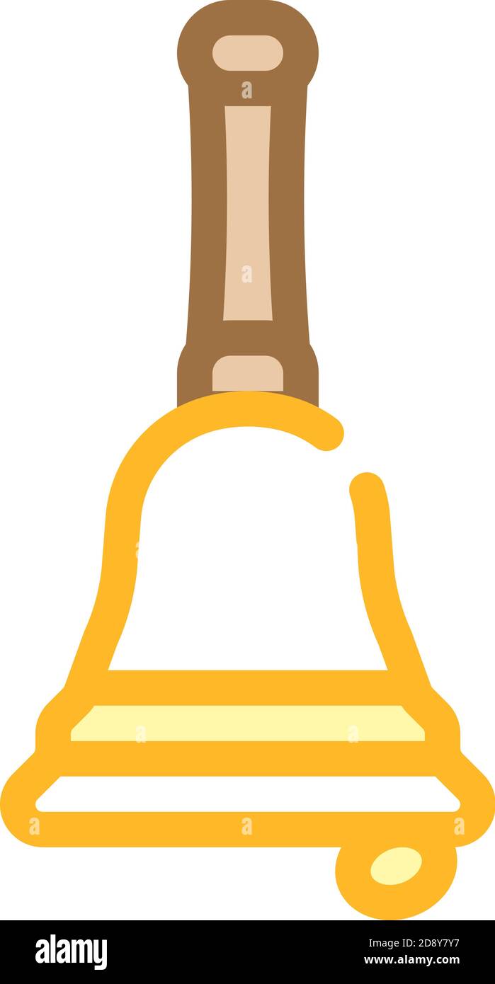 graduation bell color icon vector illustration sign Stock Vector Image ...