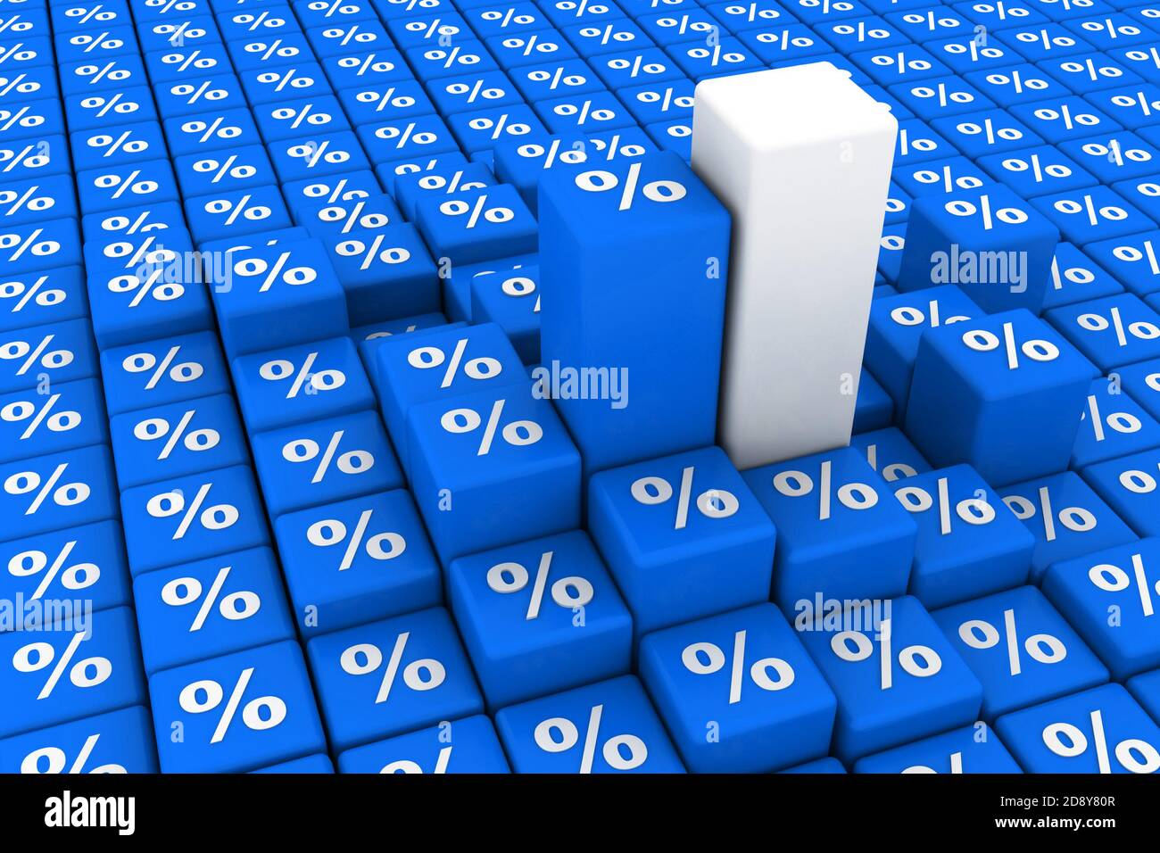moving up percentage graph Stock Photo - Alamy