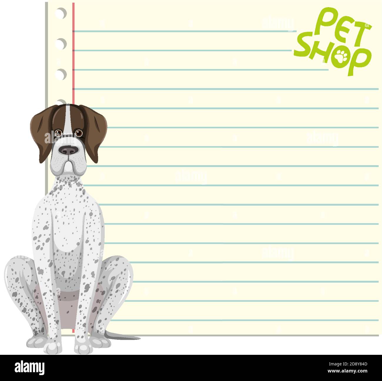 Blank paper banners with cute dogs isolated on white background ...