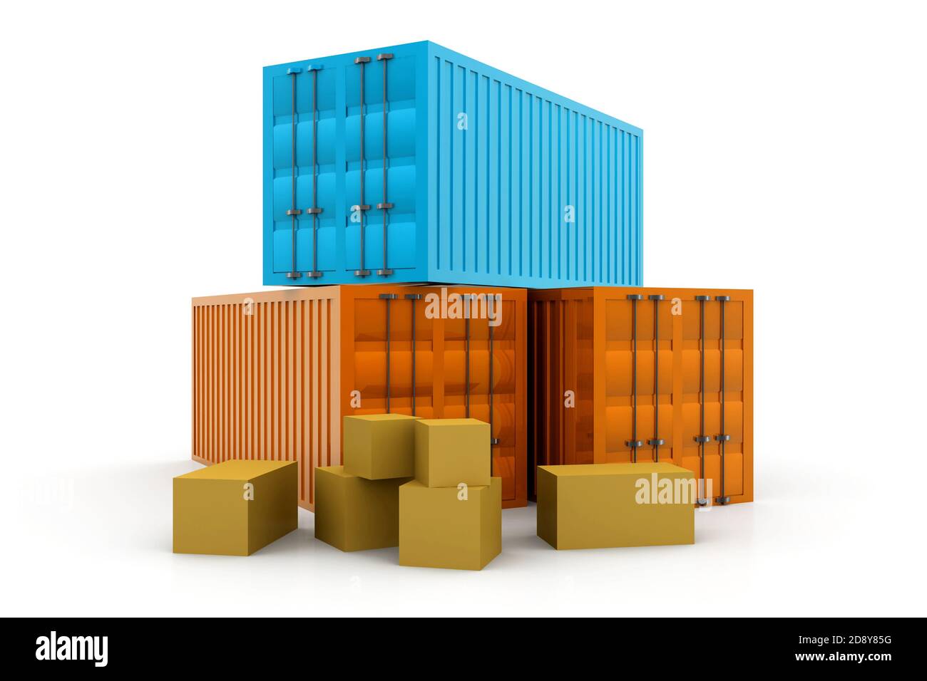Large shipping containers Cut Out Stock Images & Pictures - Alamy