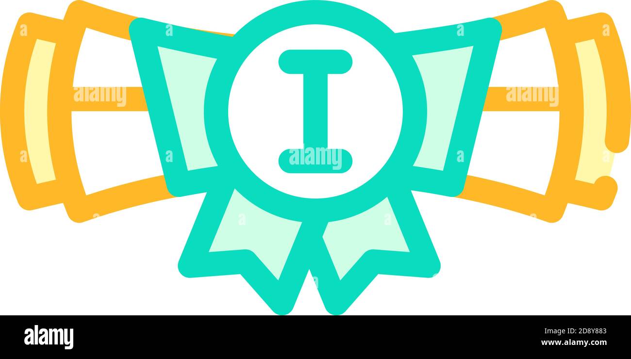 student award color icon vector illustration sign Stock Vector Image ...