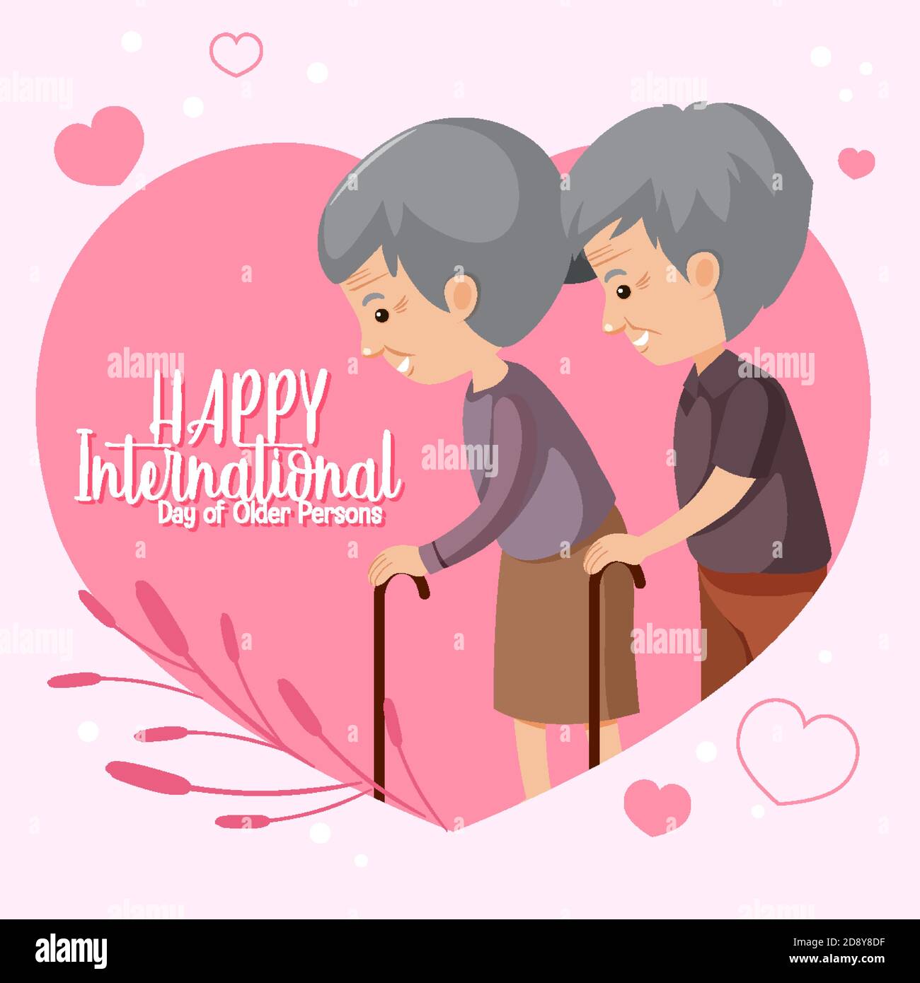 International day of older persons banner illustration Stock Vector ...