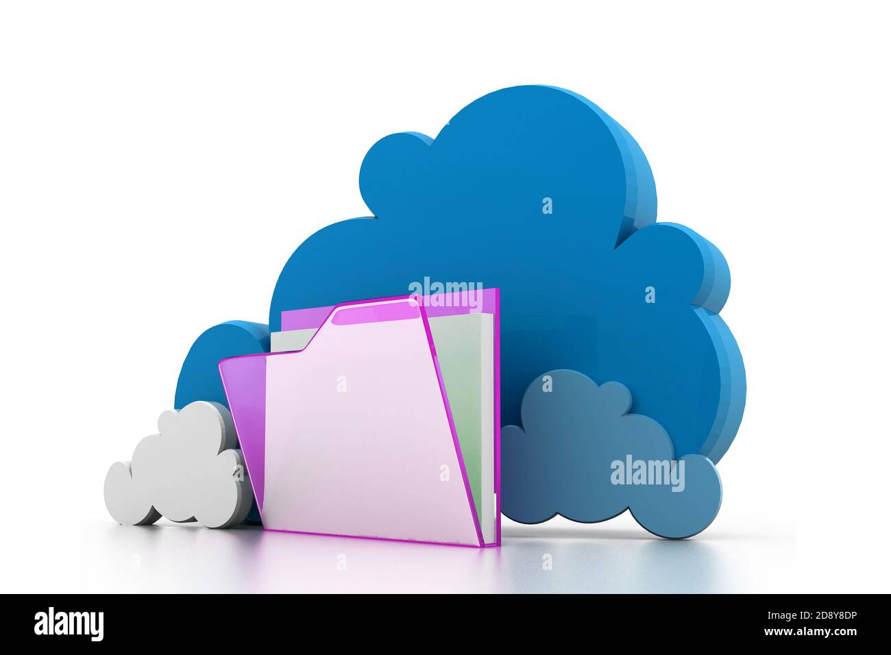 Cloud computing folder & files concept Stock Photo - Alamy