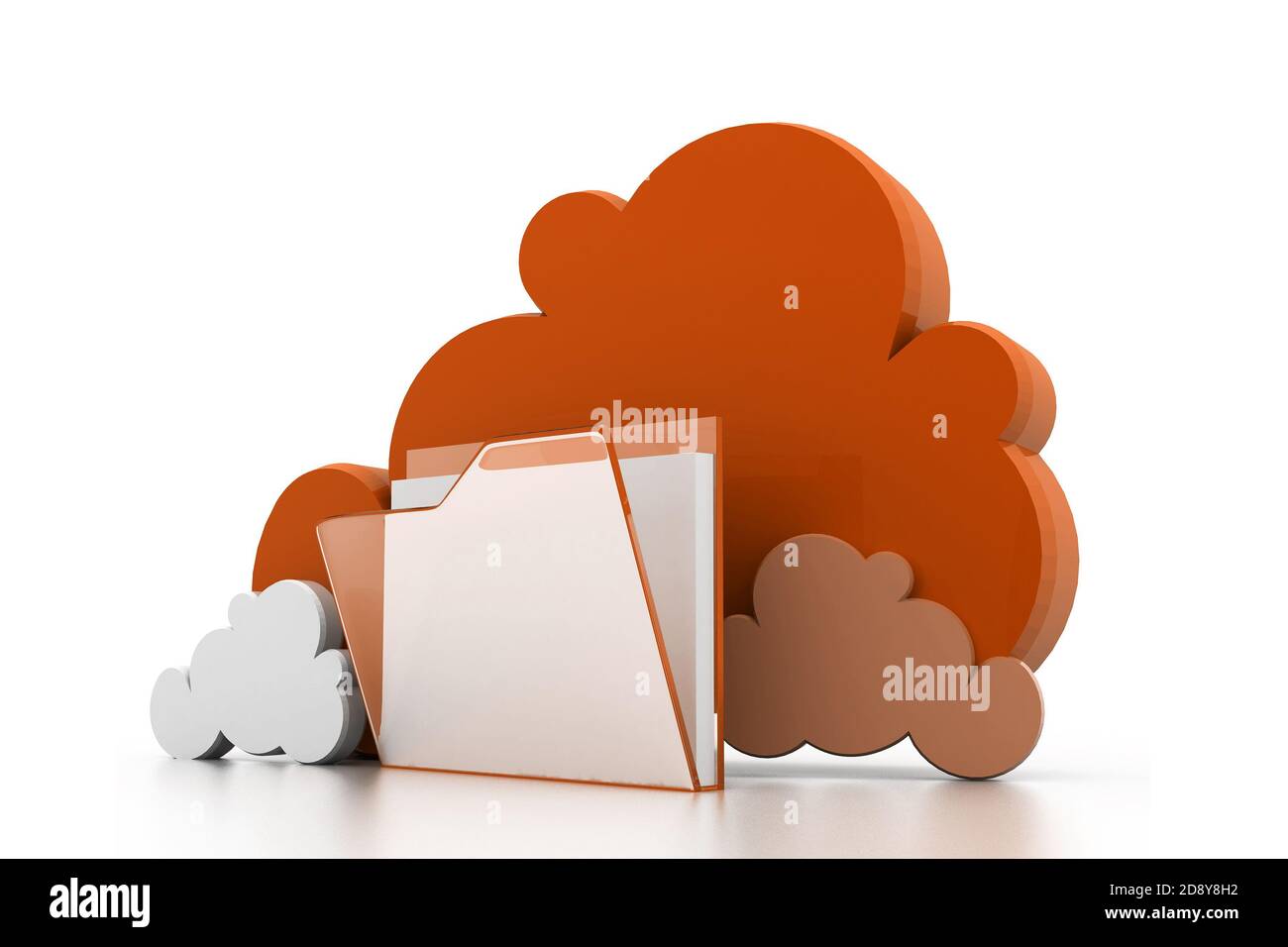 Cloud computing folder & files concept Stock Photo - Alamy