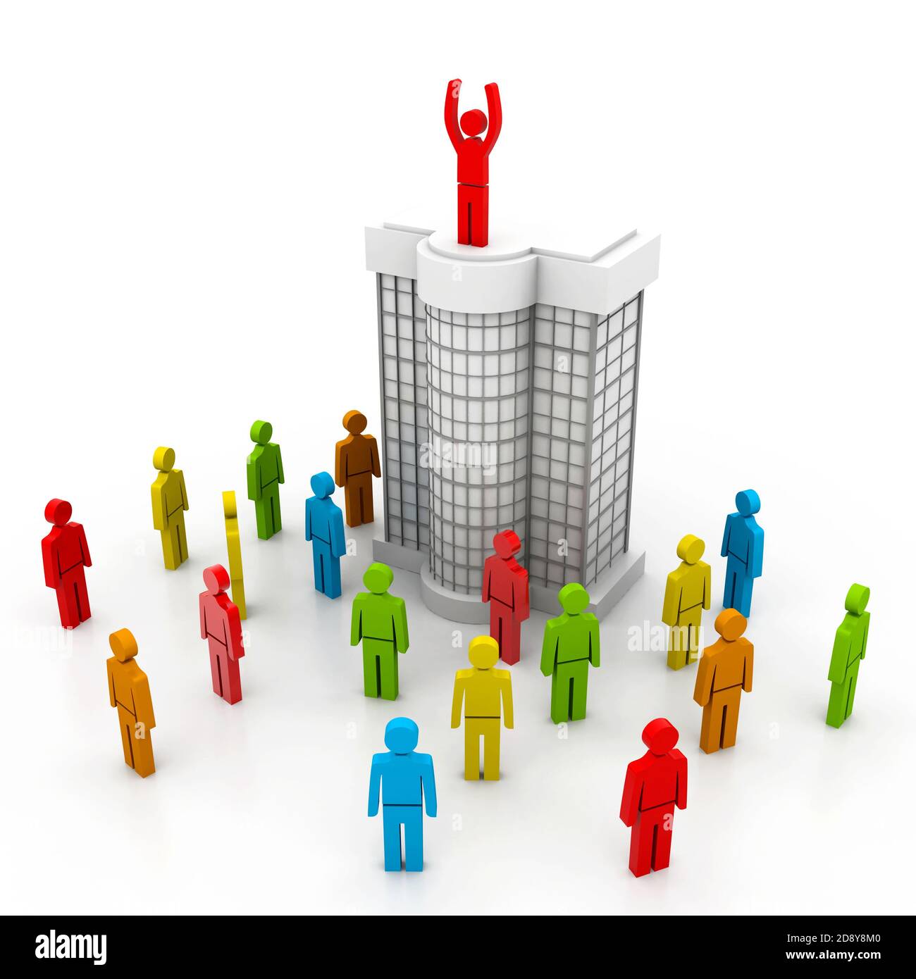 Business team building hierarchy Cut Out Stock Images & Pictures - Alamy