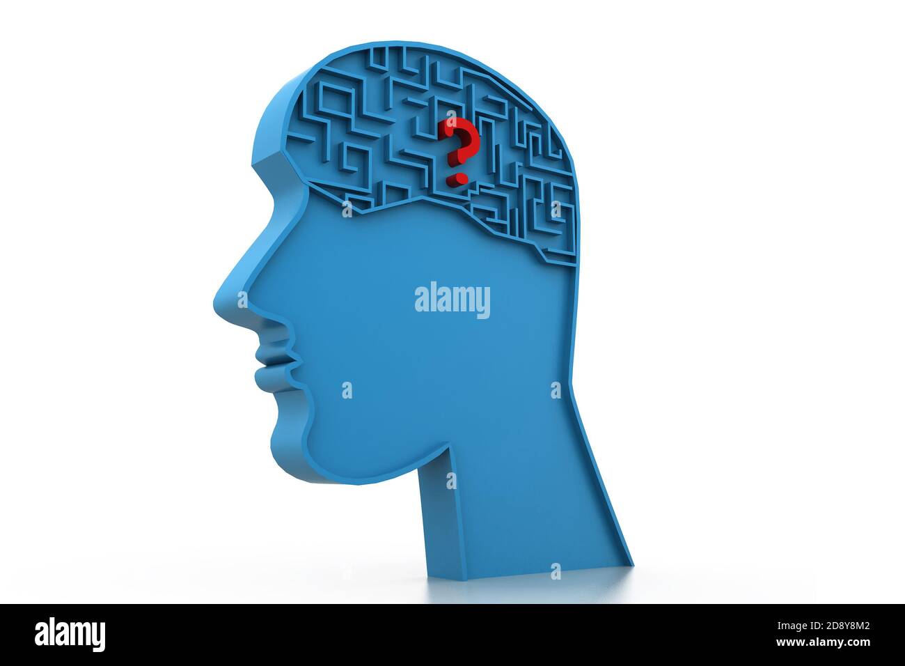 Brain and question mark Stock Photo - Alamy