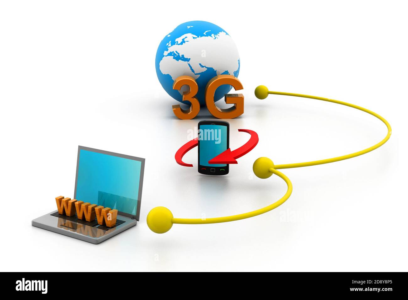 laptop internet through 3G Stock Photo - Alamy