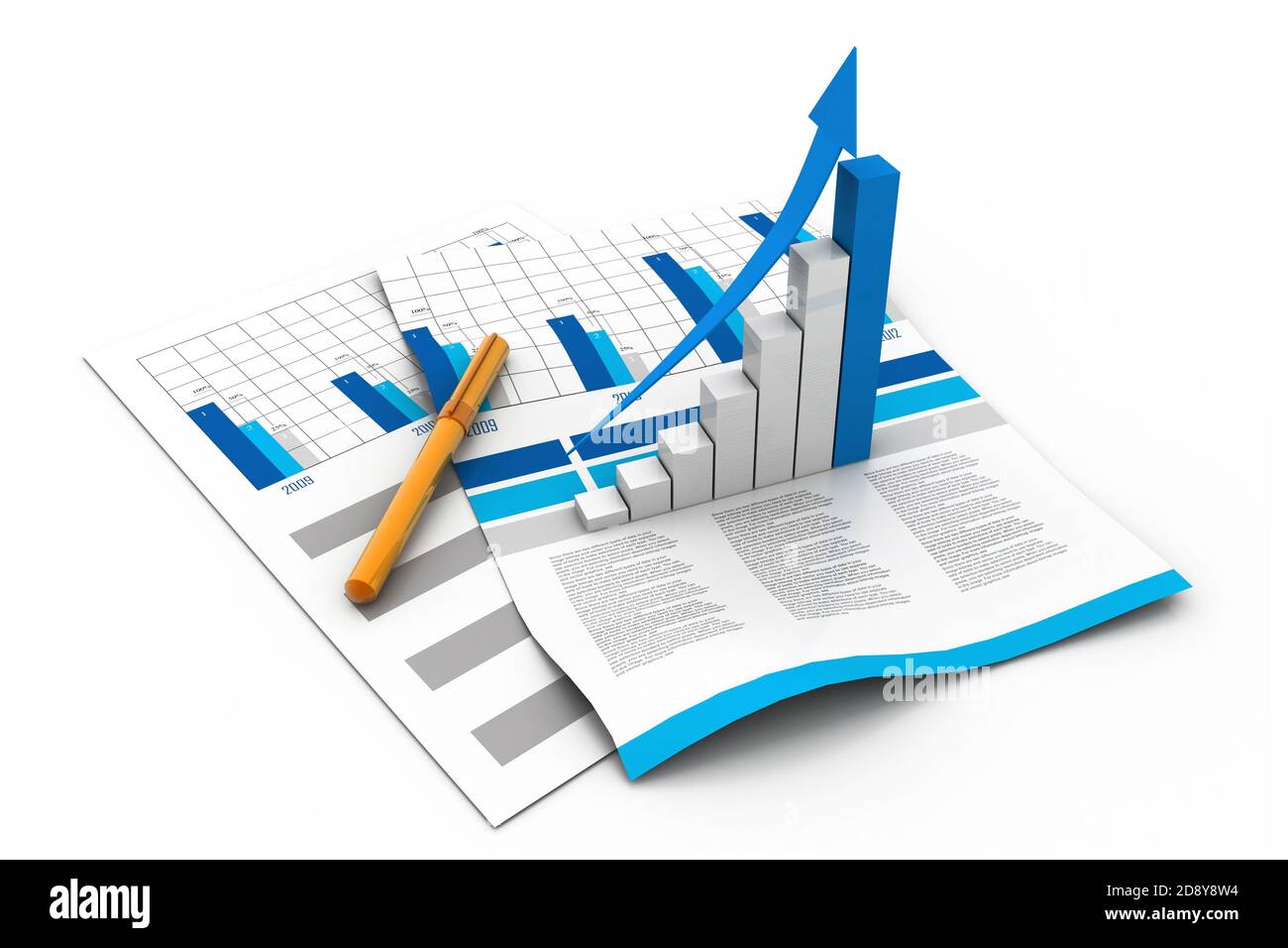 Business graph on chart Stock Photo - Alamy