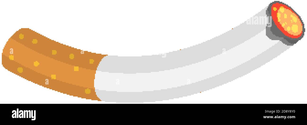 Tobacco or Cigarette burns isolated on white background illustration ...