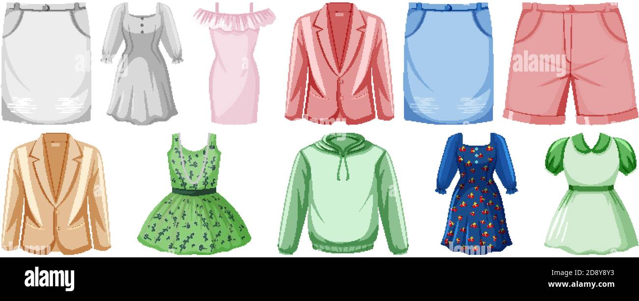Set of costume objects illustration Stock Vector Image & Art - Alamy