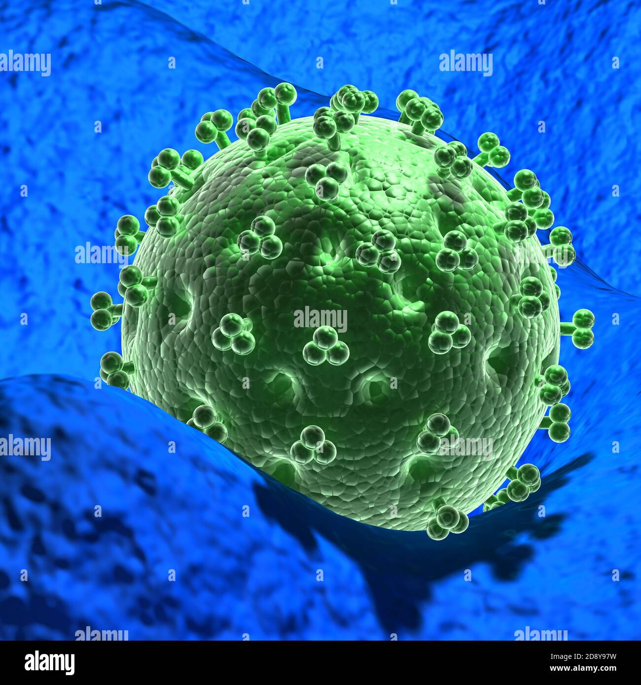 Realistic rendering of virus Stock Photo - Alamy