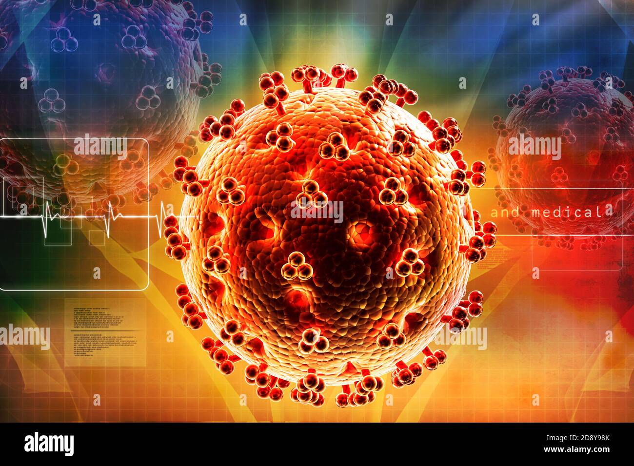 Digital illustration of 3d virus Stock Photo - Alamy