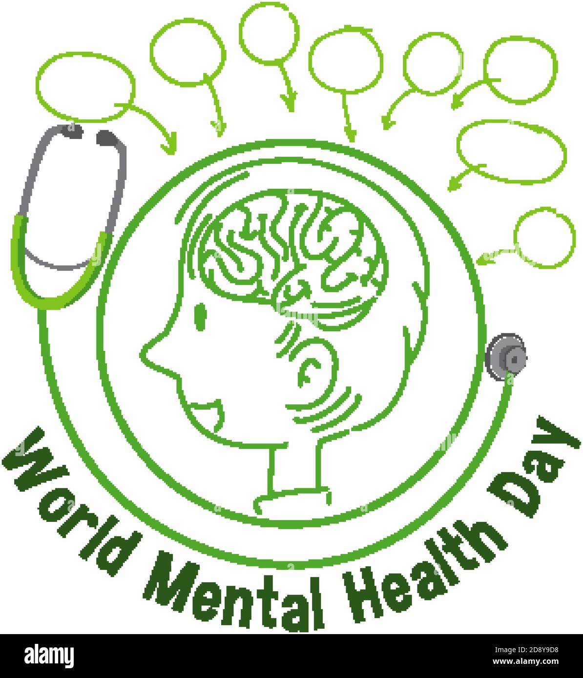World mental health day icon illustration Stock Vector Image & Art - Alamy