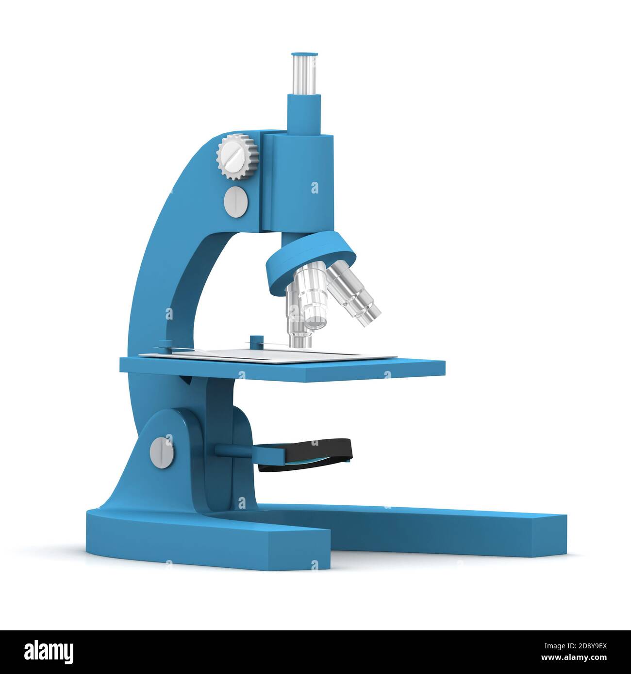 3d Microscope on a white background Stock Photo - Alamy