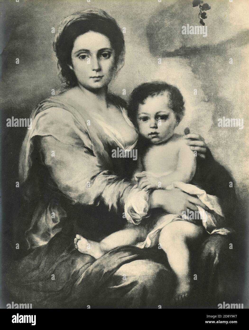 The Virgin Mary with the child, painting by Spanish artist Bartolomé ...