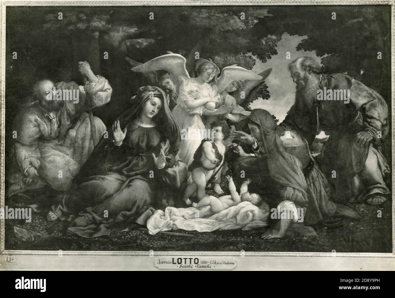 The Holy Family, painting by Italian artist Lorenzo Lotto Stock Photo ...