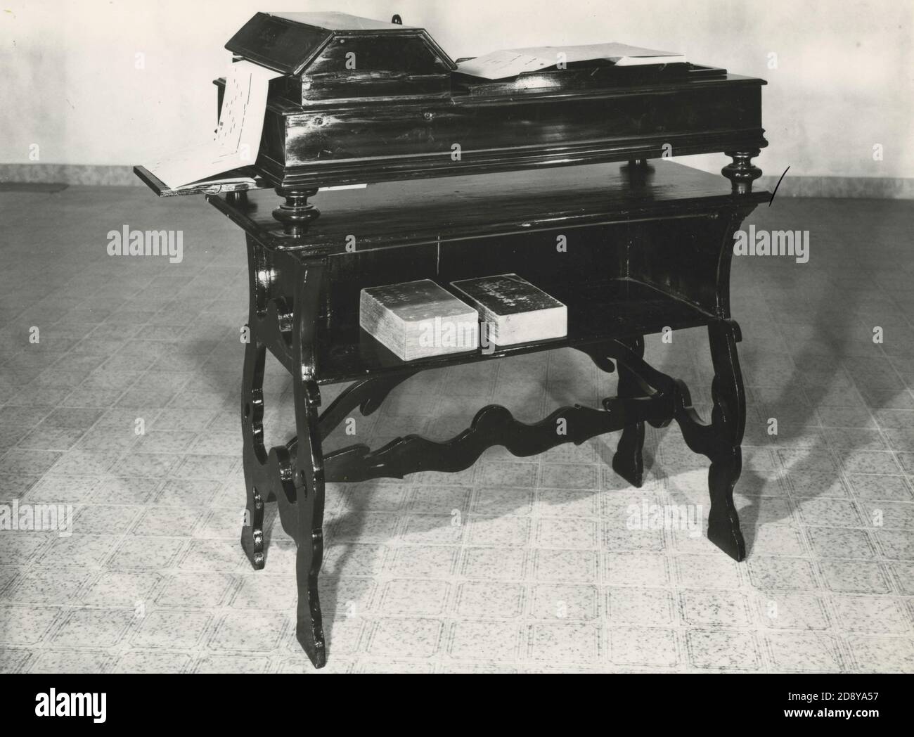 Antique folded paper music-player cabinet Stock Photo - Alamy