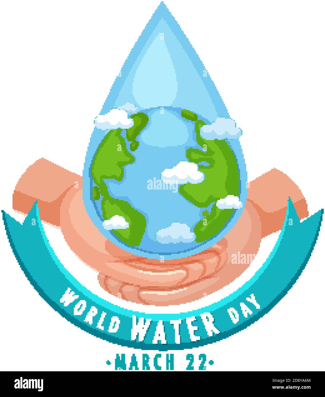 World water day text vector vectors Cut Out Stock Images & Pictures - Alamy
