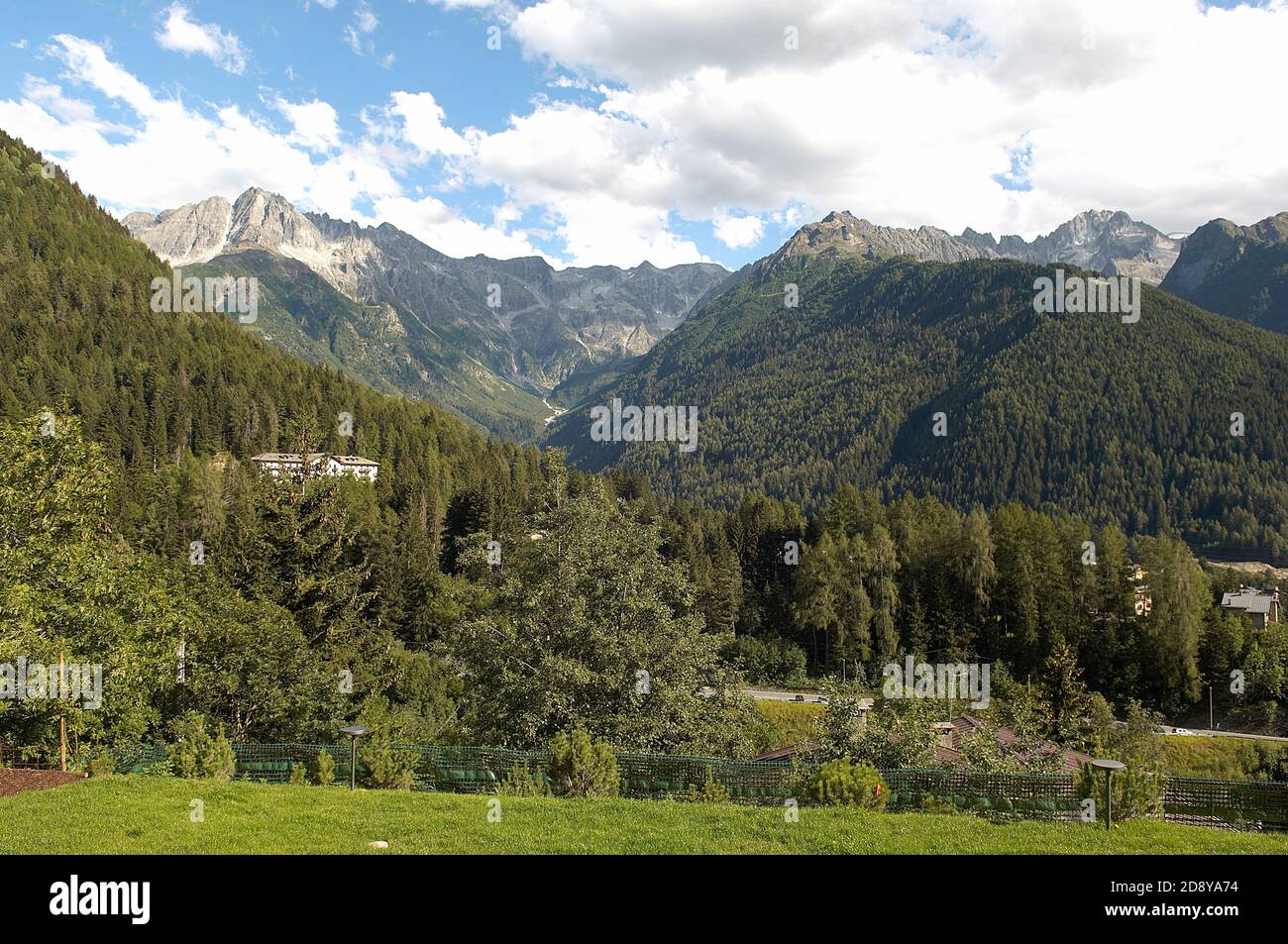 Pontedilegno (Bs),Valcamonica,Lombardy,Italy, view of the valley Stock ...