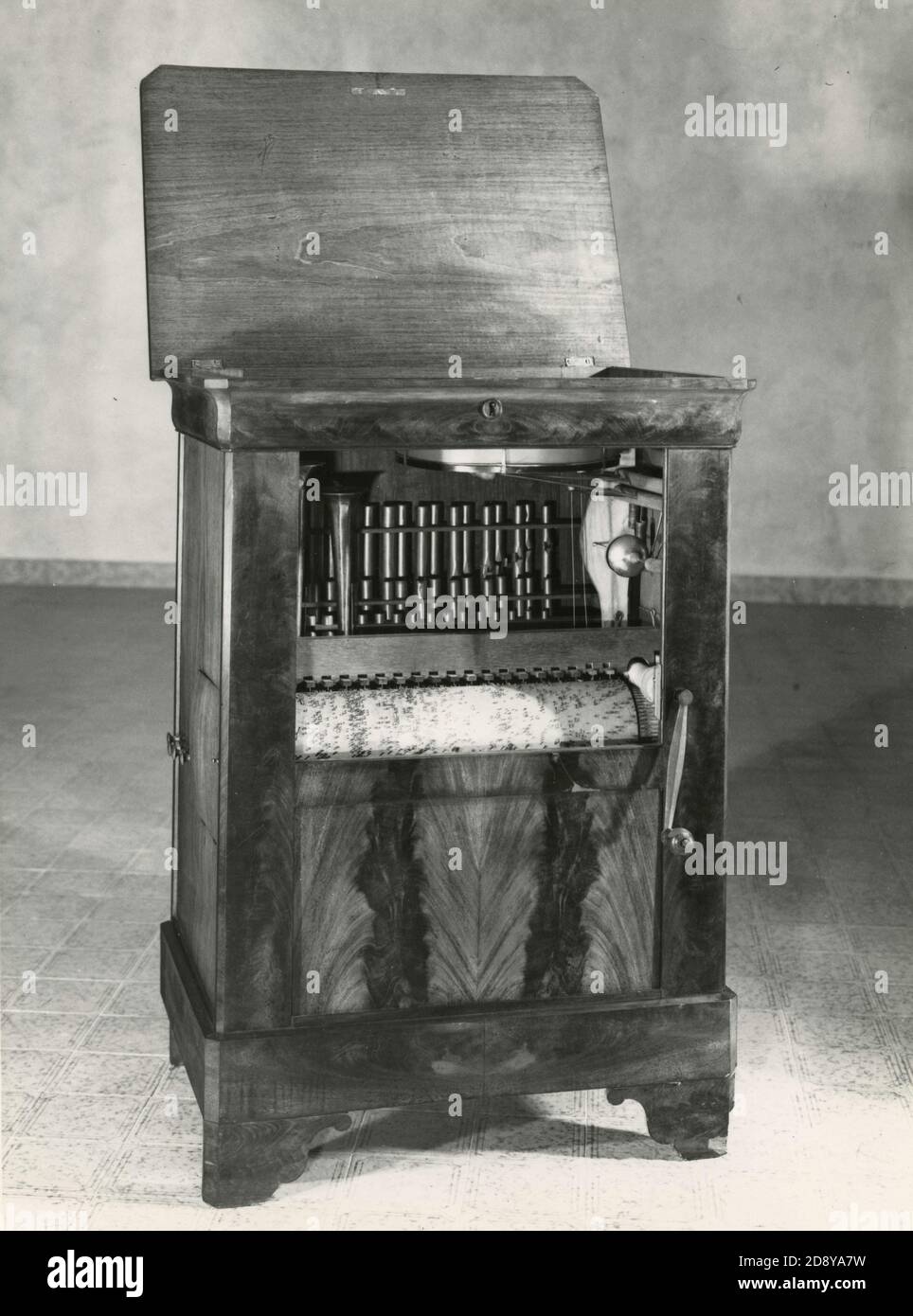 Antique disc music-player cabinet Stock Photo - Alamy