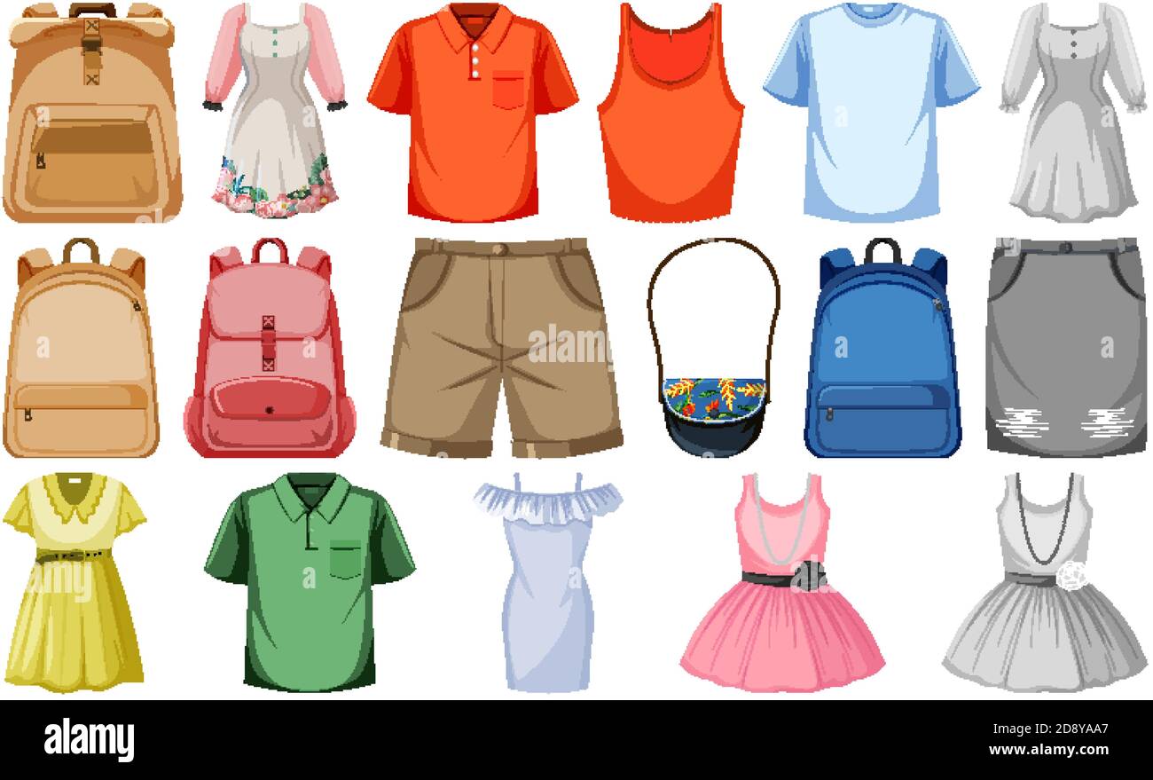 Set of costume objects illustration Stock Vector Image & Art - Alamy