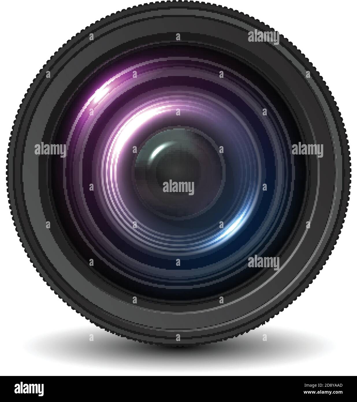 Realistic camera lens. Vector illustration Stock Photo - Alamy