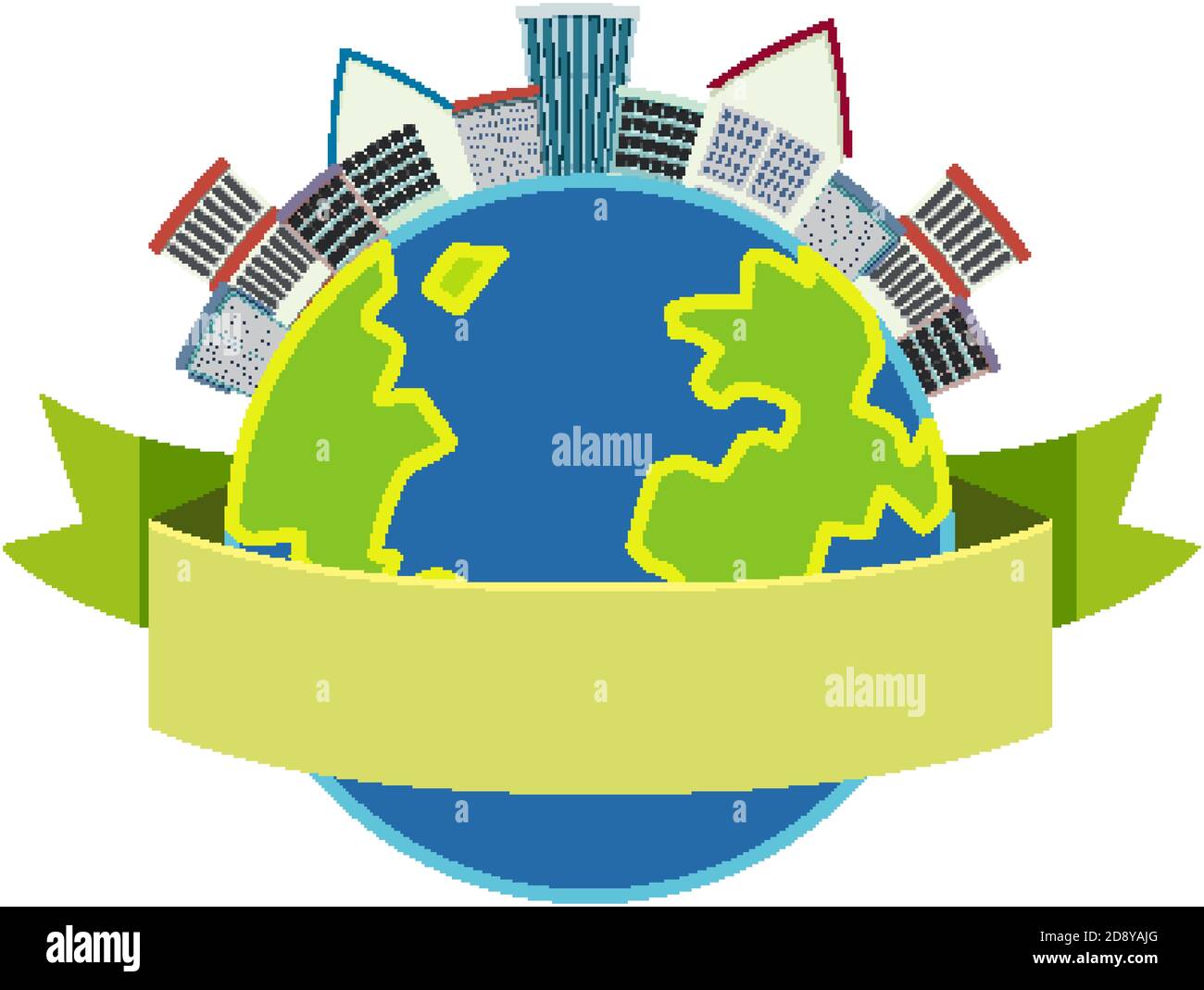 Round globe banner isolated illustration Stock Vector Image & Art - Alamy