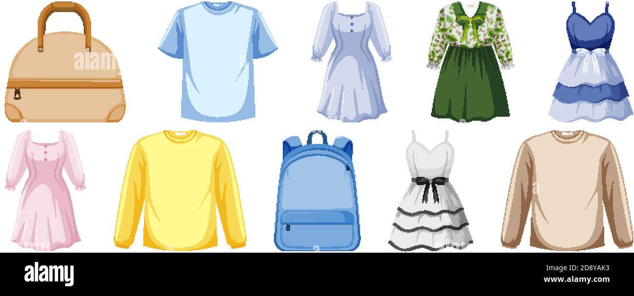 Set of costume objects illustration Stock Vector Image & Art - Alamy