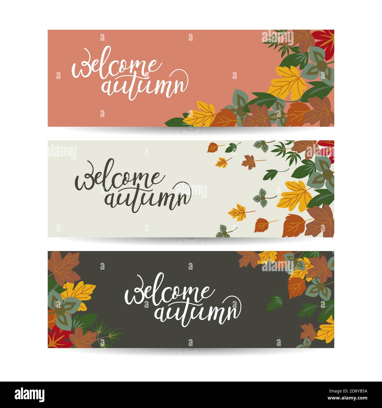 Three orange red autumn Stock Vector Images - Alamy