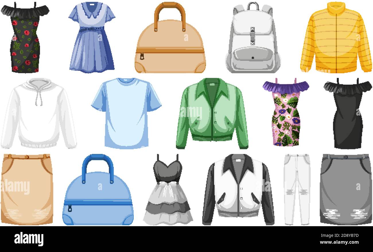 Set of costume objects illustration Stock Vector Image & Art - Alamy