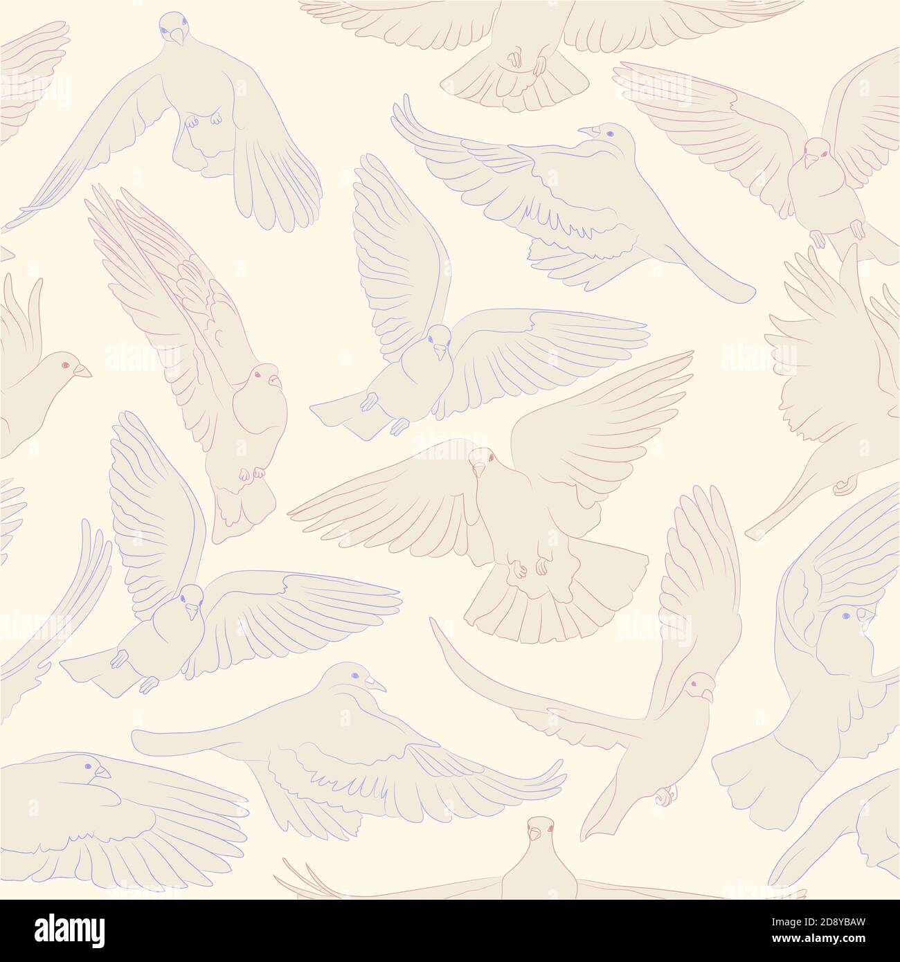 Flying birds seamless pattern. Vector background Stock Vector Image ...